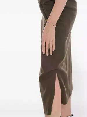 REJINA PYO Draped Midi Pencil Skirt