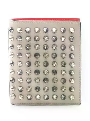 CHRISTIAN LOUBOUTIN 2010s Paros Spike-stud Wallet - Neutrals