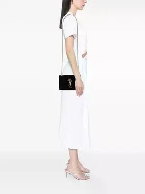Saint Laurent Suede Monogram Kate Crossbody Bag