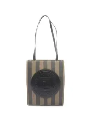 Fendi Striped Tote Bag - Brown