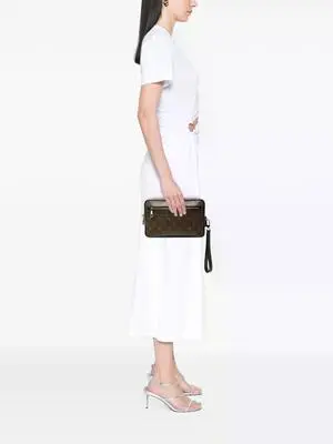 LOUIS VUITTON 2019 Monogram Macassar Kasai Clutch Bag - Brown