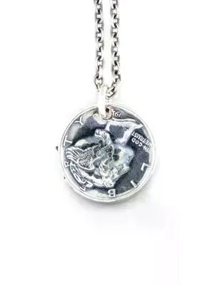 NORTH WORKS Tone Coin Pendant Fish Motif Necklace