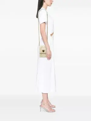 Dior 2017 Studded Lambskin Vertical Diorama Crossbody Bag - Neutrals
