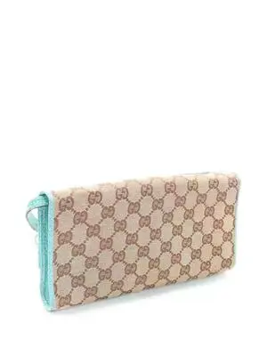 Gucci 2010s Bamboo Gg Canvas Shoulder Bag