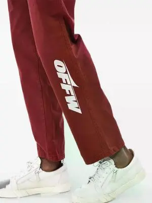 Off-White Belted Logo-print Trousers