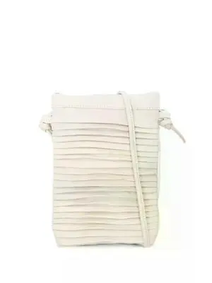 SOMMET Mini Paloma Rows Pleated Crossbody Bag - Neutrals