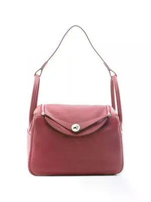 Hermès Hermès Lindy 30 Shoulder Bag In Bordeaux Grained Leather Red