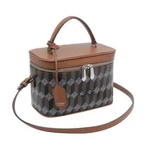 AU DEPART Geometric Print Leather Handbag