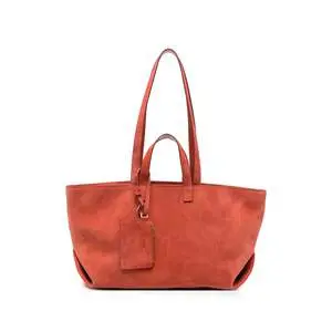 A.p.c. Suede Tote Bag With Detachable Pouch - Orange
