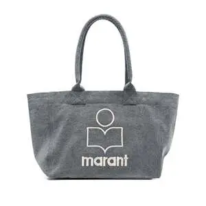 Isabel Marant Étoile Embroidered Logo Tote Bag - Gray