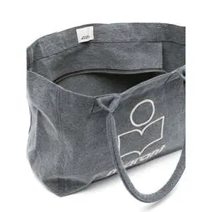 Isabel Marant Étoile Embroidered Logo Tote Bag - Gray