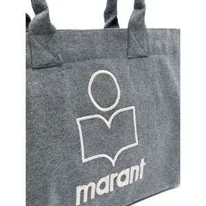 Isabel Marant Étoile Embroidered Logo Tote Bag - Gray