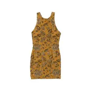 Saint Laurent Floral Jacquard Halterneck Mini Dress
