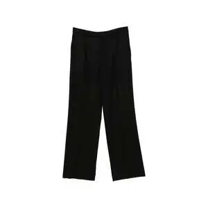 Saint Laurent Wool Wide-leg Trousers - Black