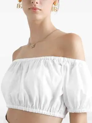 Dolce & Gabbana Ruched Cropped Top
