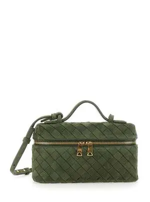 Bottega Veneta Bang Bang Intrecciato 15 Glove Suede Cashmere - Green