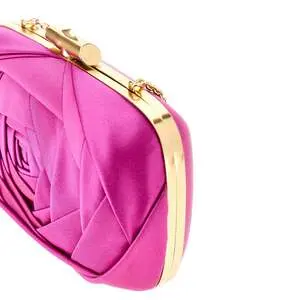 ROGER VIVIER Rose Vivier' Satin Clutch