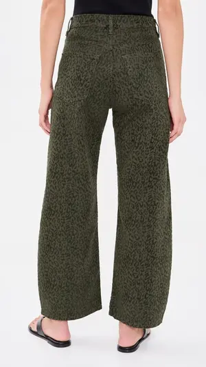 FRAME The Bow Crop Flocked Jeans