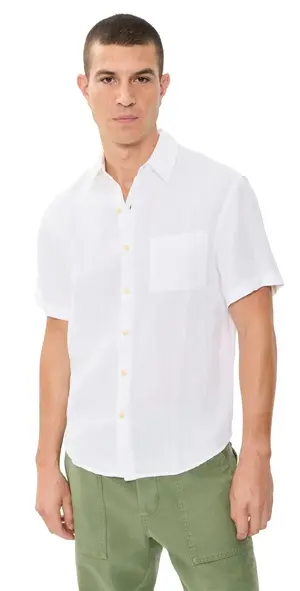 ALEX CRANE Ola Button Down Shirt - Snow