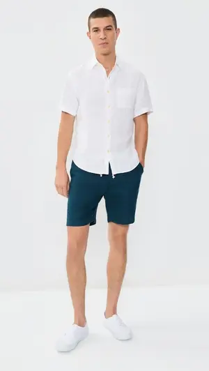 ALEX CRANE Linen Drawstring Shorts