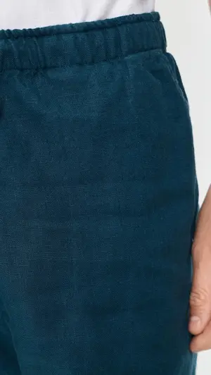 ALEX CRANE Linen Drawstring Shorts