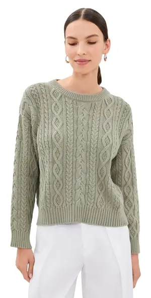 Jenni Kayne Aire Crewneck Pullover - Sage
