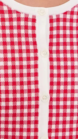 Posse Micah Cardigan In Gingham Check
