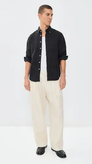 ALEX CRANE Linen Playa Button Down Shirt