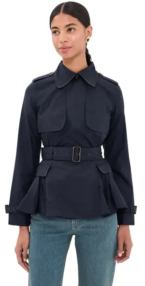 Burberry Nylon Pembury Trench Jacket - Navy