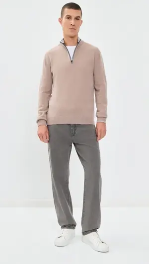 Greyson Sebonack Quarter Zip Sweater