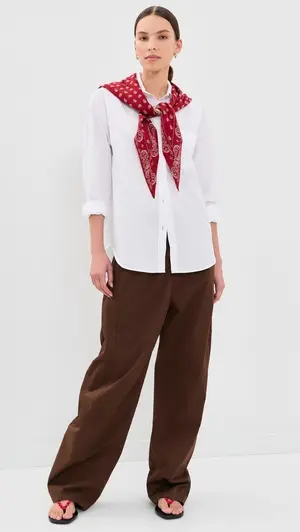 Faherty Brand Coastal Poplin Oversized Shirt
