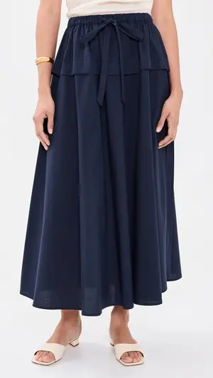 Polo Ralph Lauren Cotton Canvas Midi Skirt