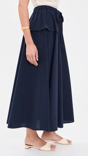 Polo Ralph Lauren Cotton Canvas Midi Skirt