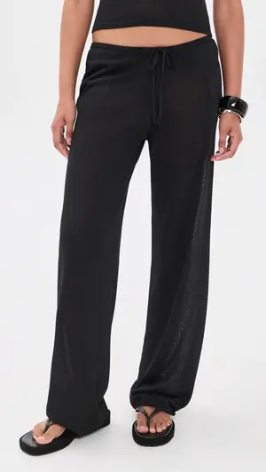 Lioness Femme Metallic Knit Wide Leg Trousers