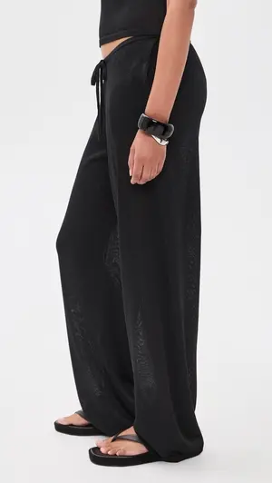 Lioness Femme Metallic Knit Wide Leg Trousers