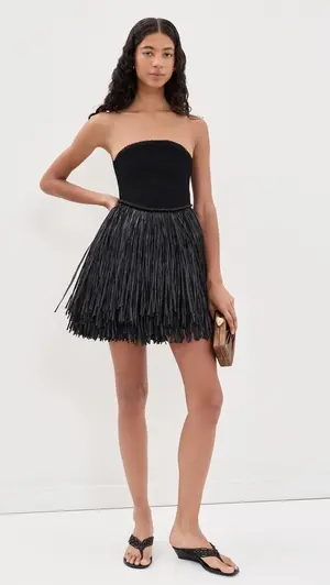Aje Florentia Raffia Mini Dress