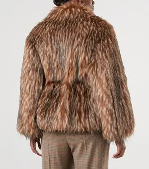 Marina Rinaldi Faux Fur Belted Coat