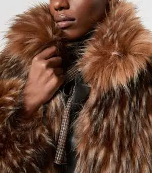 Marina Rinaldi Faux Fur Belted Coat