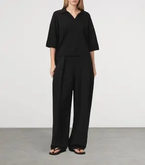 ALLSAINTS Wool Bern Open-neck Polo Shirt