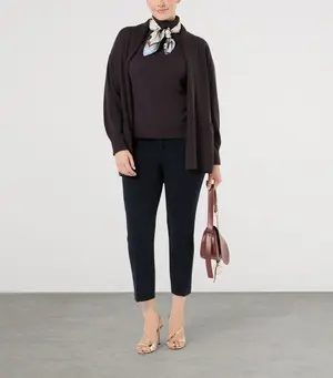 Marina Rinaldi Cashmere Tie-belt Cardigan