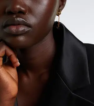 Saint Laurent Cassandre Brass Earrings