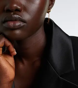Saint Laurent Cassandre Brass Earrings