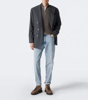 Brunello Cucinelli Distressed Straight Jeans