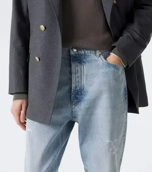 Brunello Cucinelli Distressed Straight Jeans