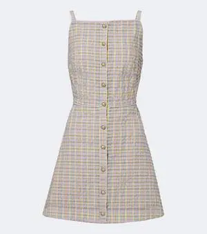 MARKARIAN Skye Plaid Seersucker Mini Dress - Multicoloured