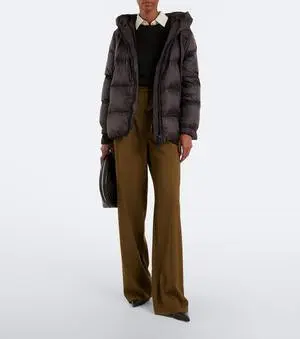 Max Mara Quilted Down Jacket - Brown