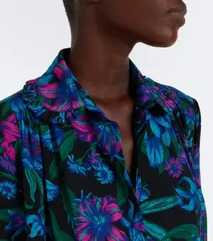 Gucci Flora Printed Silk Shirt
