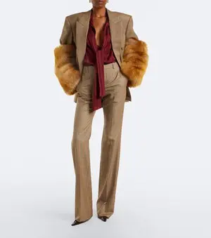 Saint Laurent Shearling Hand Muffs