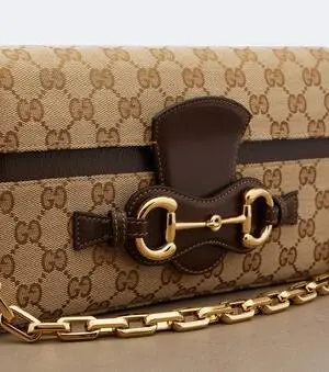Gucci Horsebit Ristretto Shoulder Bag - Beige