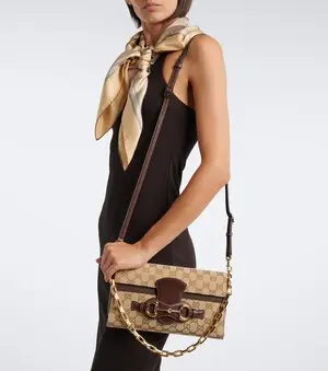 Gucci Horsebit Ristretto Shoulder Bag - Beige